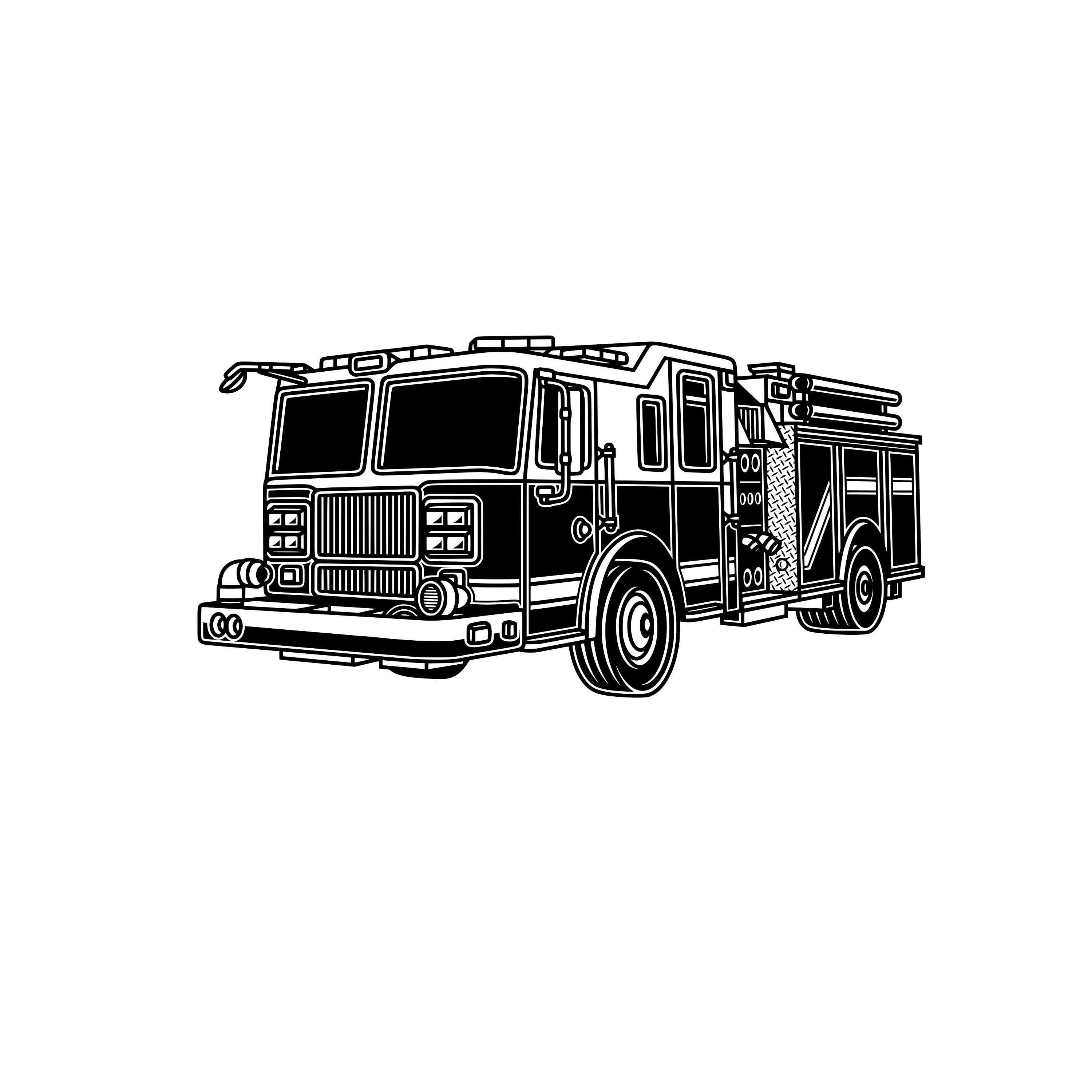 Fire Truck Emergency Vehicle Svg, Png, Jpg, Bmp Instant Digital ...