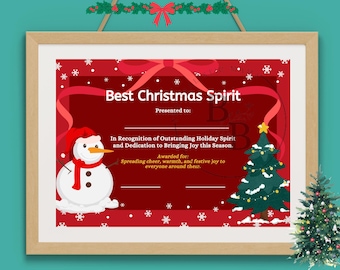 Holiday Employee Certificates, Funny Employee Awards, Christmas ...