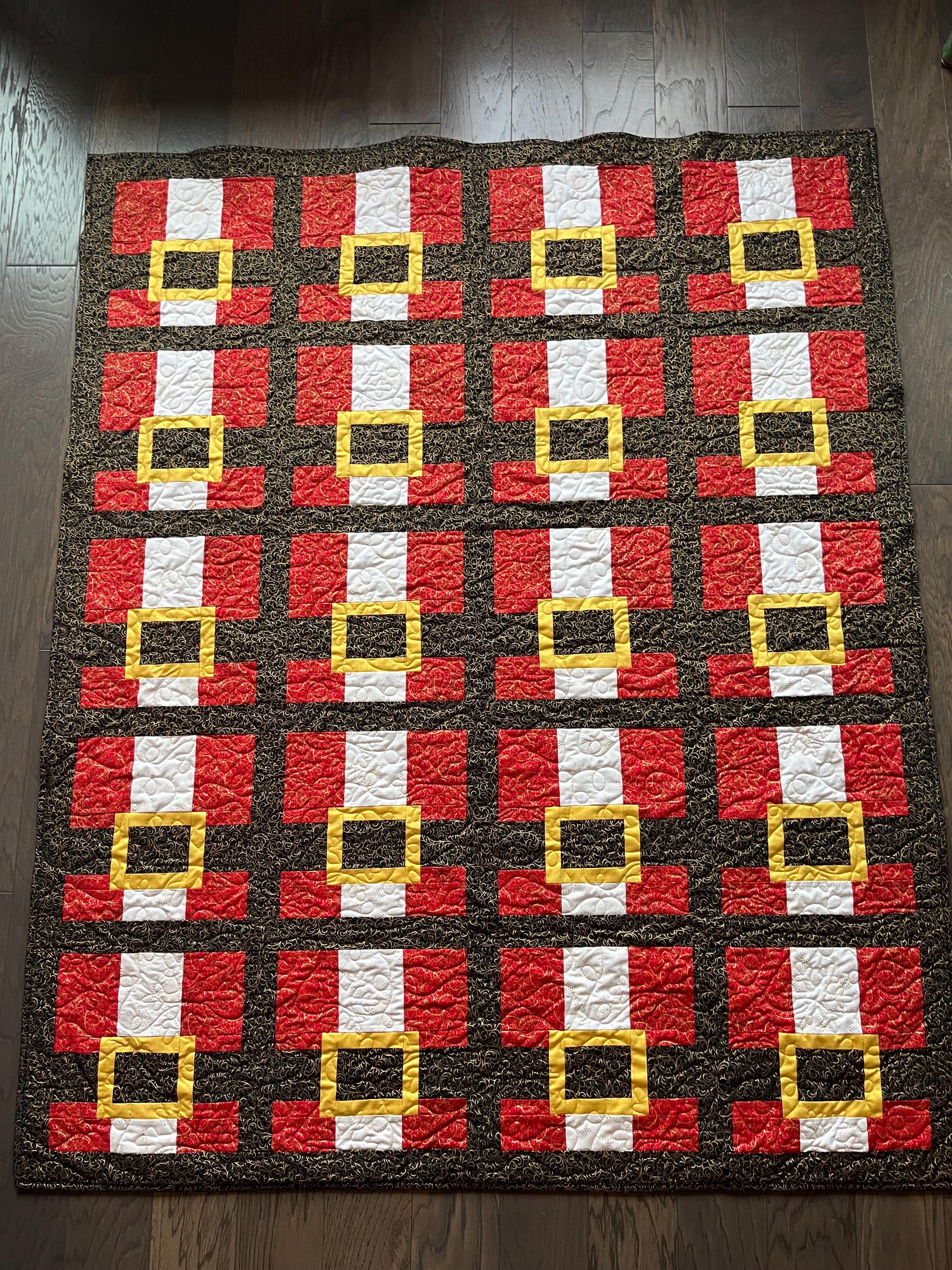 Santa Suit Quilt 58”x72” - Etsy