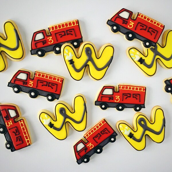 Fire Truck Cookies - Etsy