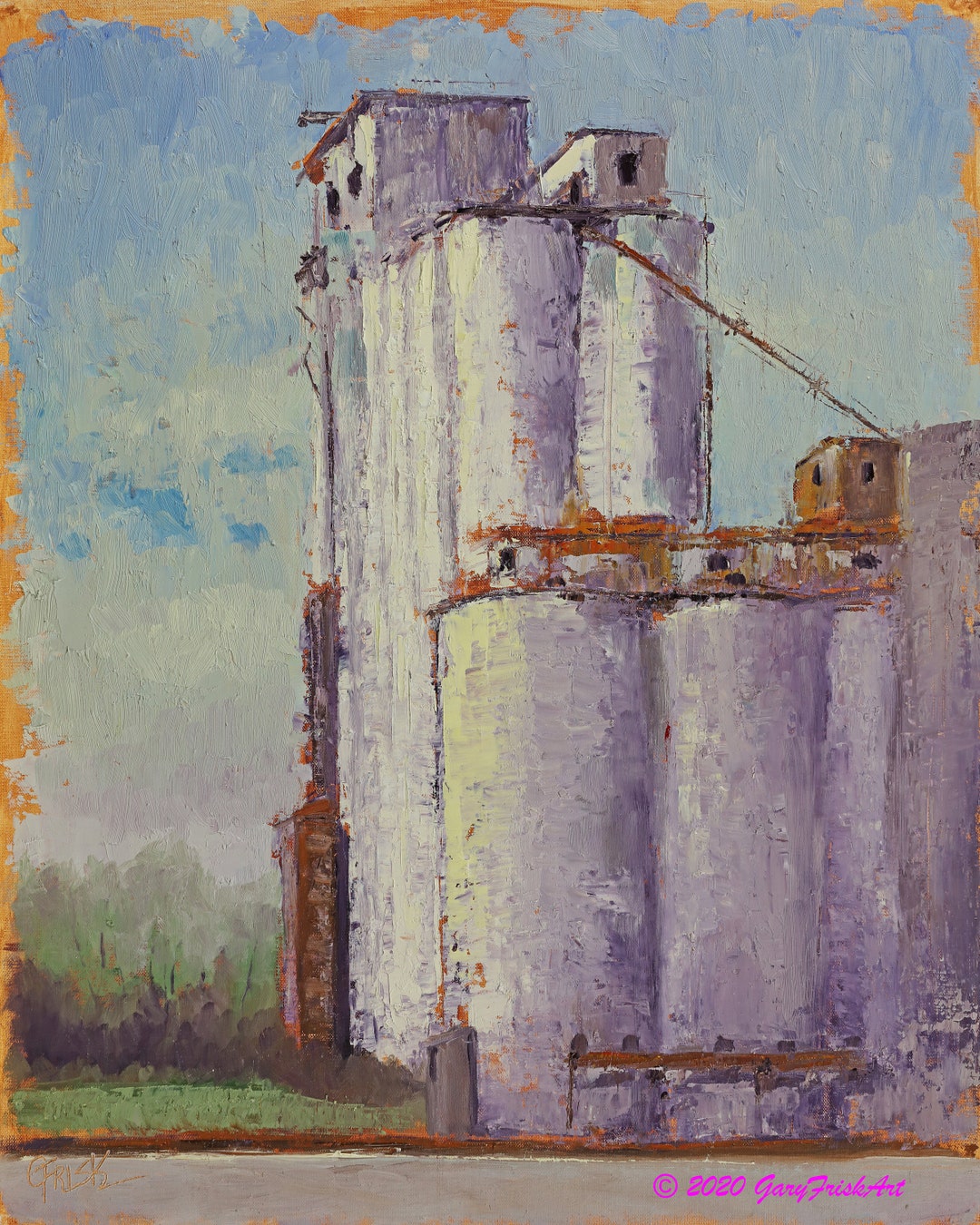 Original Oil Painting - Katy Grain Elevator - Etsy