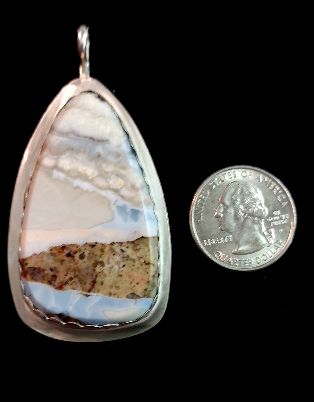 Arizona Opal Multicolored Picture Stone in Sterling Silver - Etsy UK