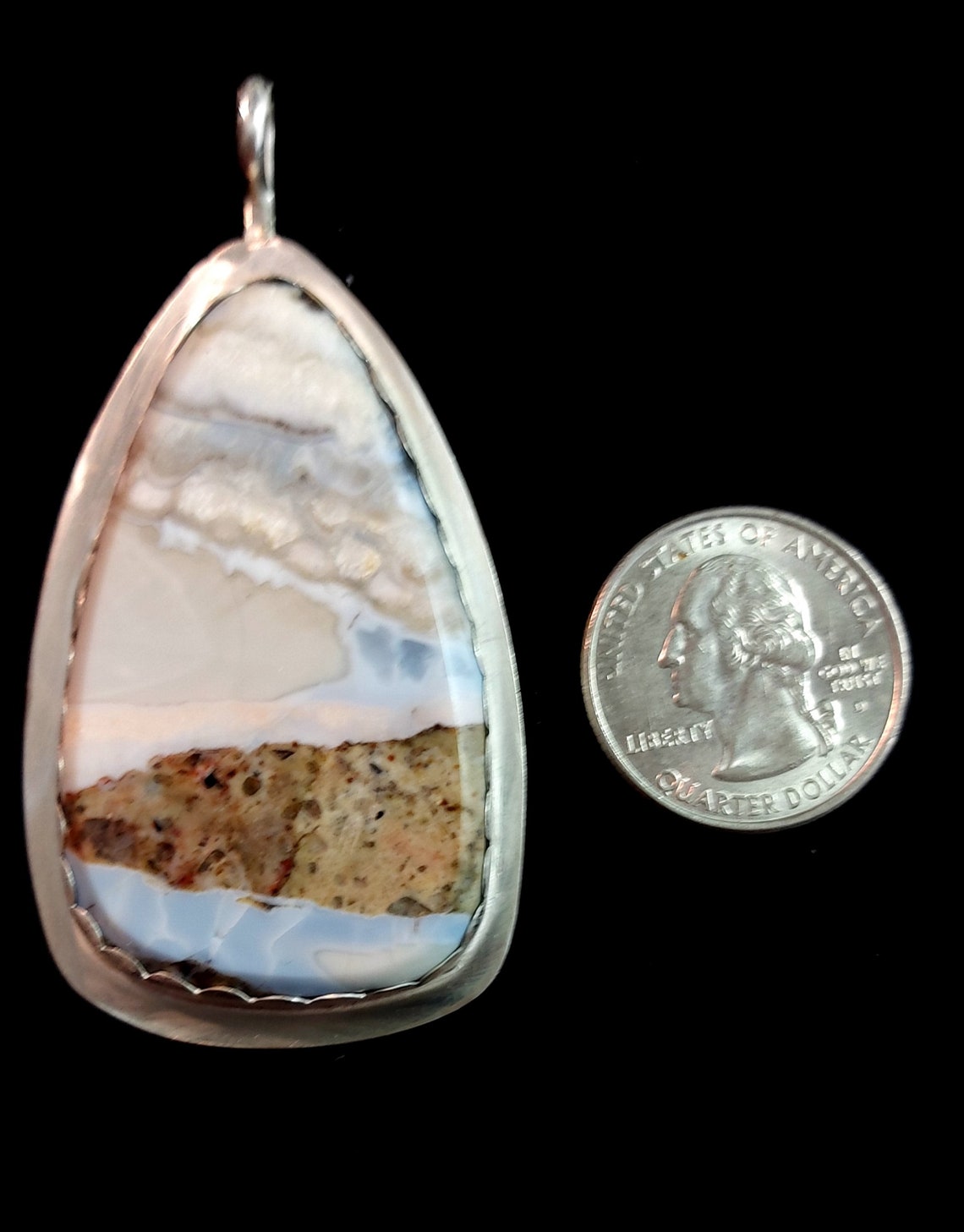 Arizona Opal Multicolored Picture Stone in Sterling Silver - Etsy UK