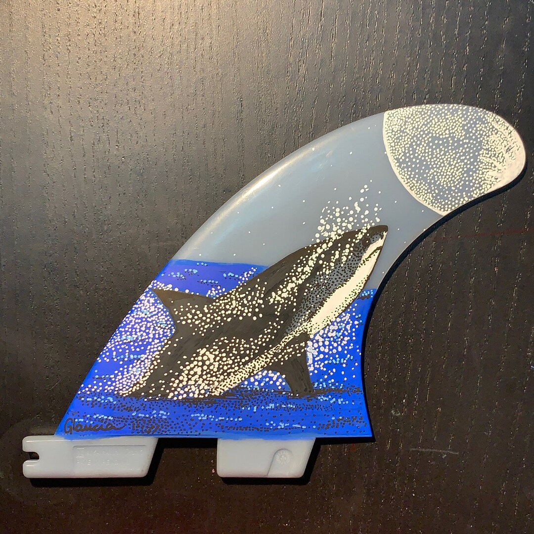 Hand-painted Surfboard Fin. "jump" - Made to Order and Customizable ...
