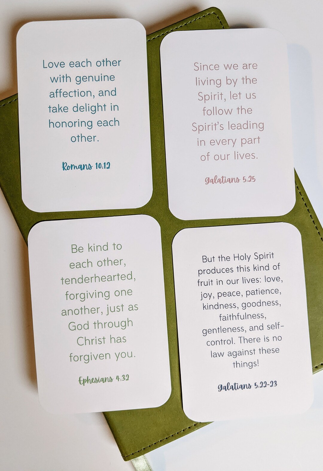 Printed Scripture Cards Fruit of the Spirit Loving God and Others - Etsy