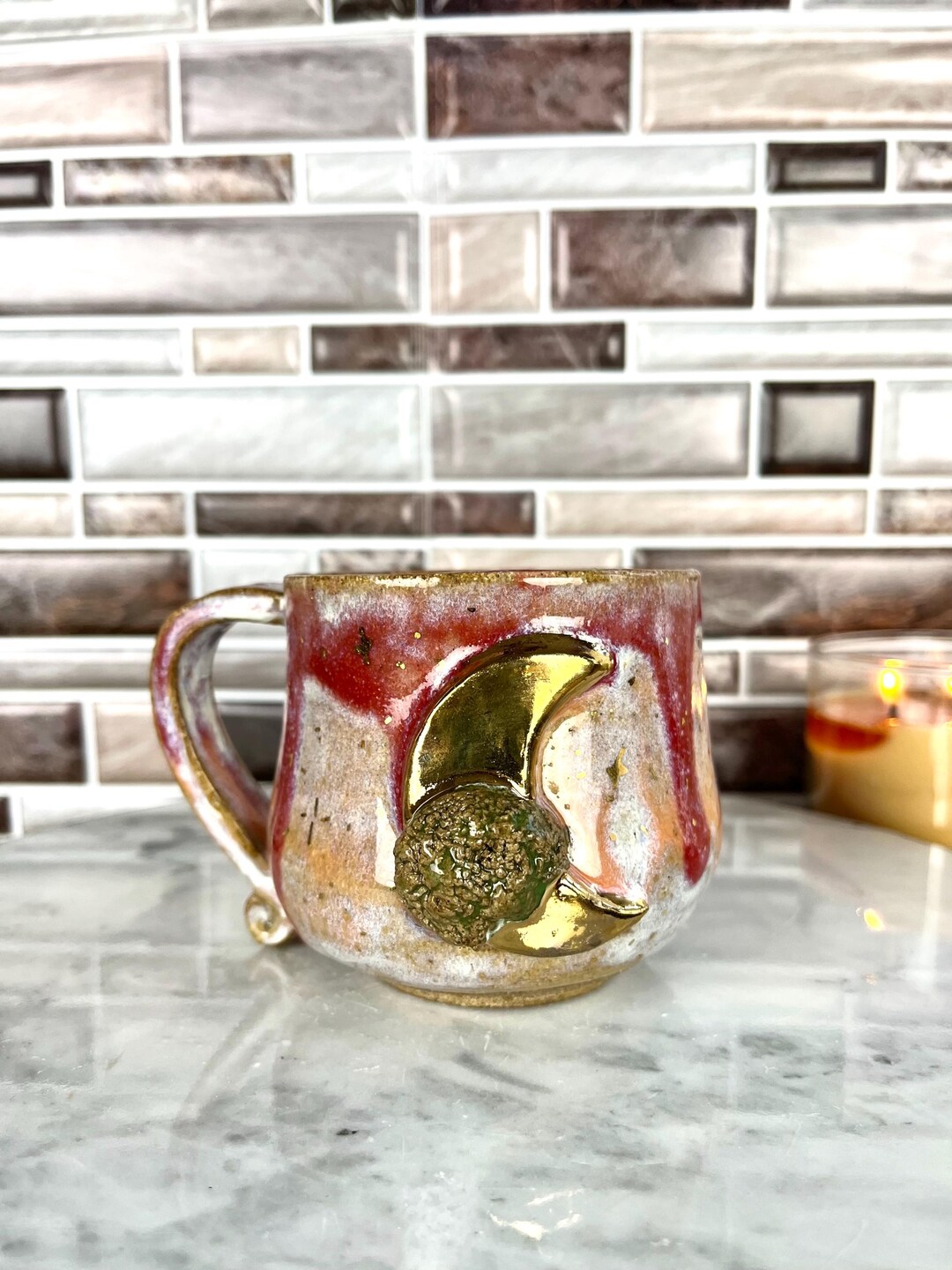 8 Oz Fiery Moon Haze Handmade Ceramic Mug - Etsy UK