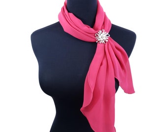 Hot Pink Neck Scarf - Etsy