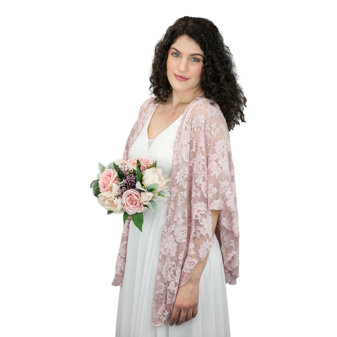 Boho Lace Shawl Wrap Bridesmaid's Shrug Bohemian Gypsy Cape Evening ...