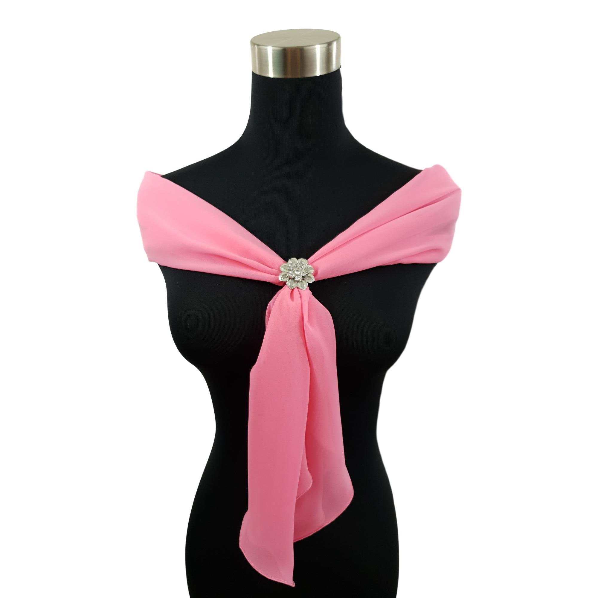 Neck Scarf for Women Sheer Lightweight Chiffon Skinny Neckerchief With ...