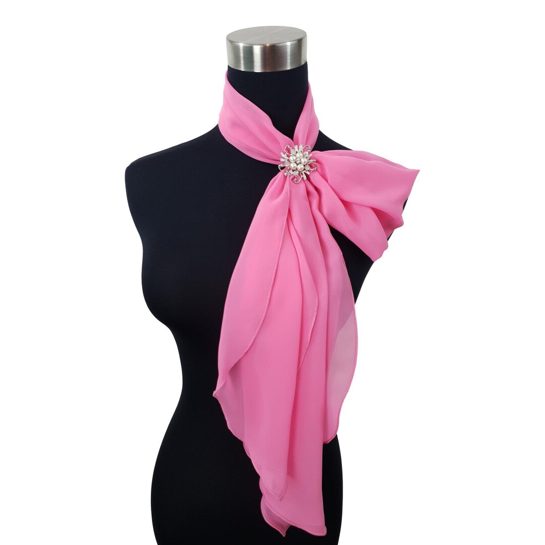 Womens Sheer Chiffon Fashion Neck Scarf and Trio Ring Boxed Gift Set ...