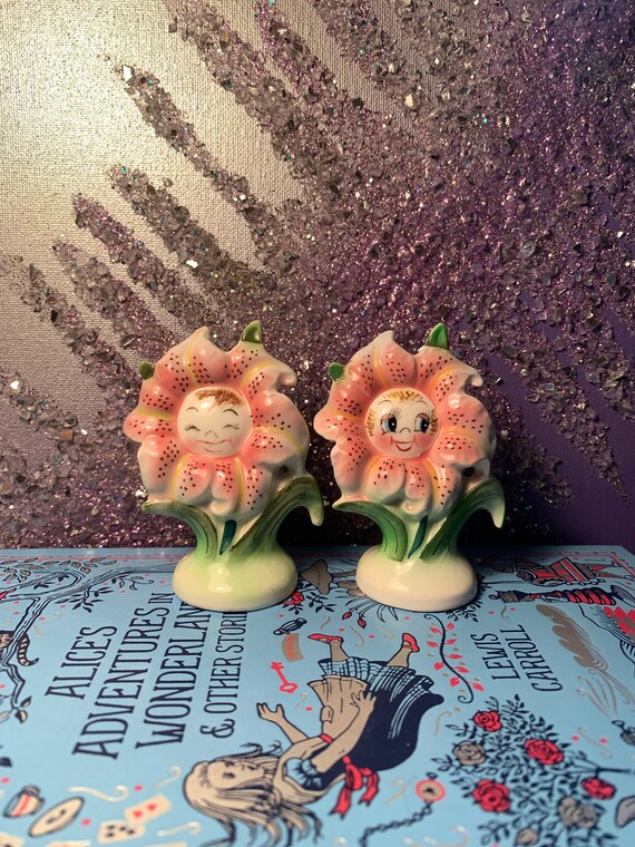 Collectibles Vintage Py Japan Anthropomorphic Cabbage Rose Salt and ...