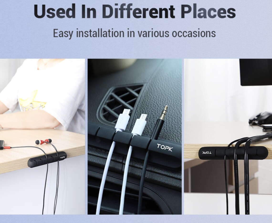 Cable Organiser Cable Clips Cable Holder Silicone Cable - Etsy UK