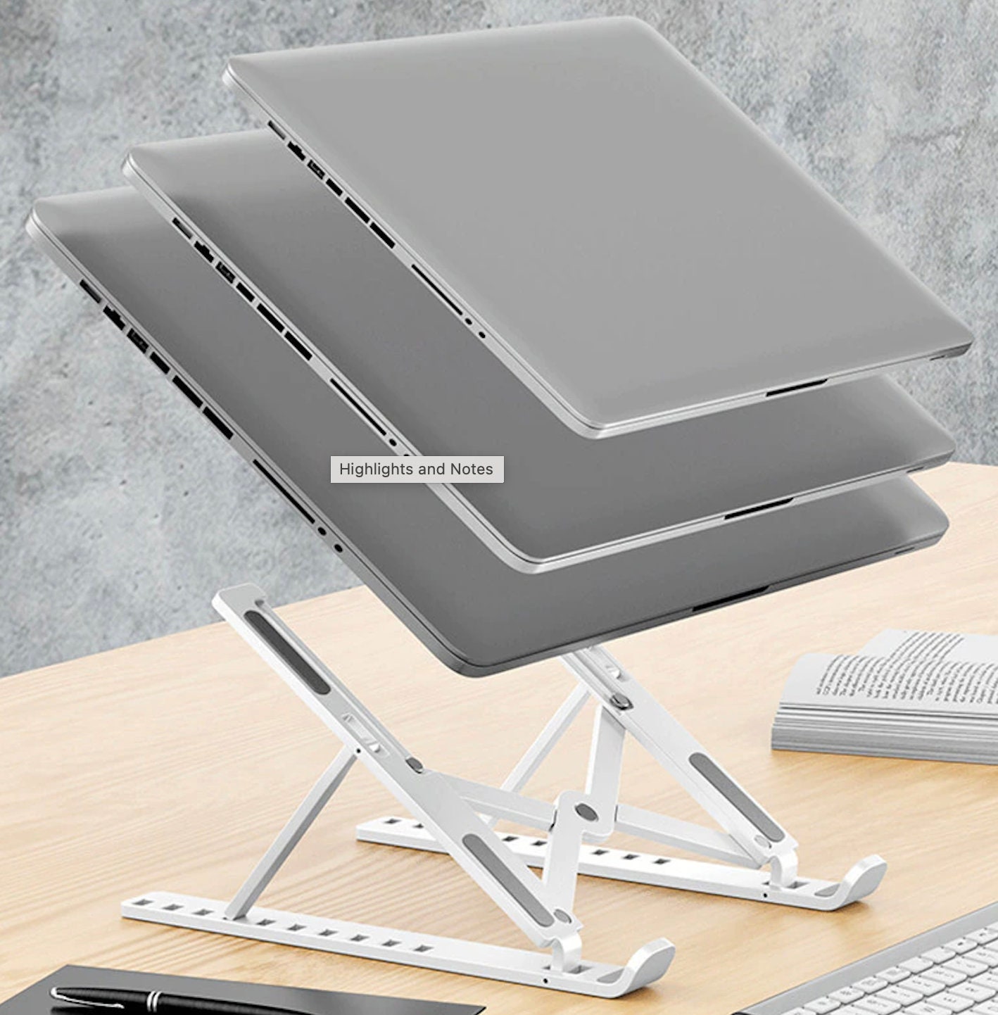 Laptop Stand Notepad Stand Verticle Desk Adjustableriser - Etsy UK