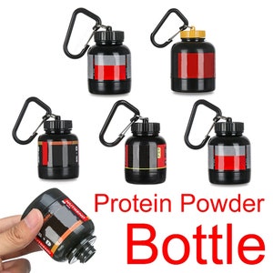 Mini Protein Bottle Portable Protein Container Powder Bottle With Whey ...