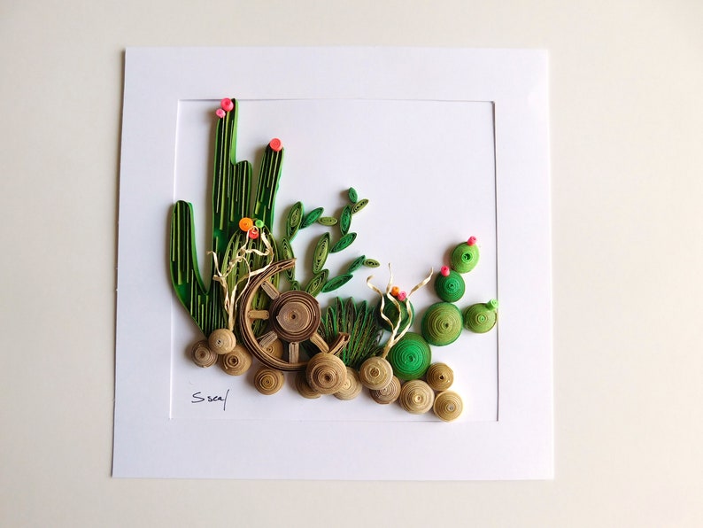 South West Desert Scene/quilled Art - Etsy
