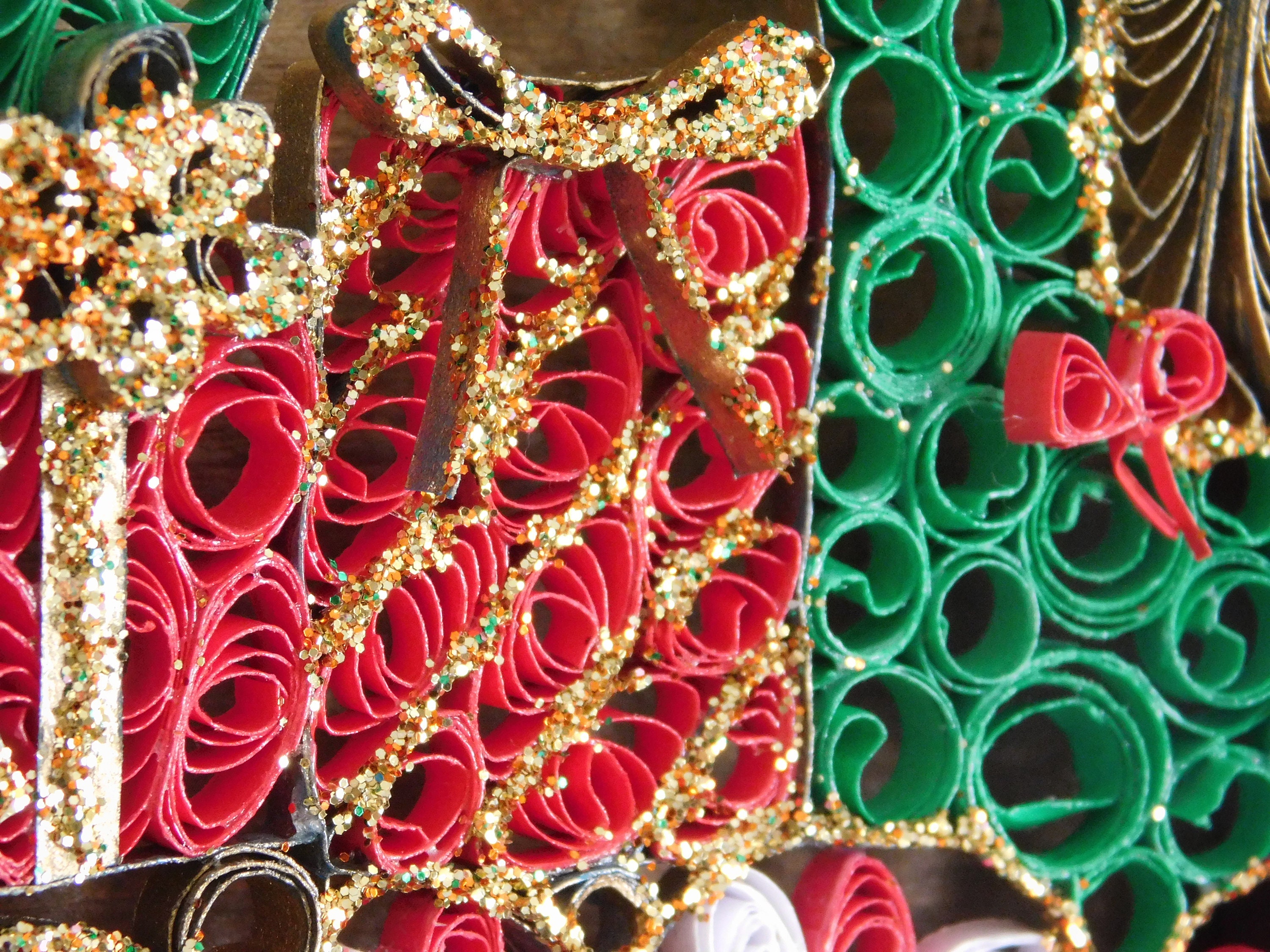 Quilled Paper Christmas Ornament Traditional Train Gold Trim - Etsy UK