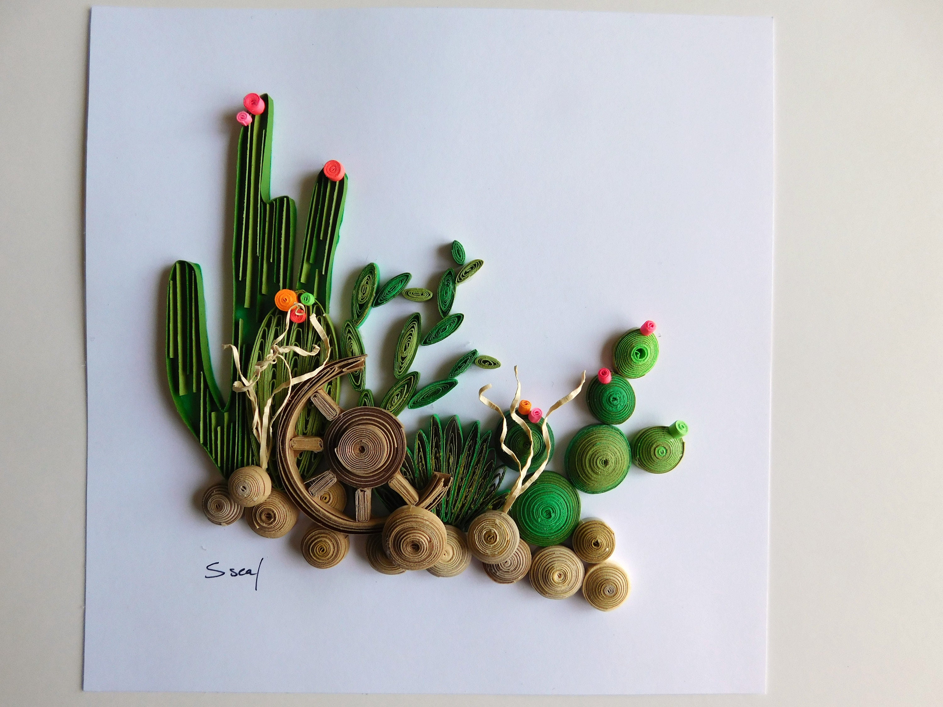 South West Desert Scene/quilled Art - Etsy