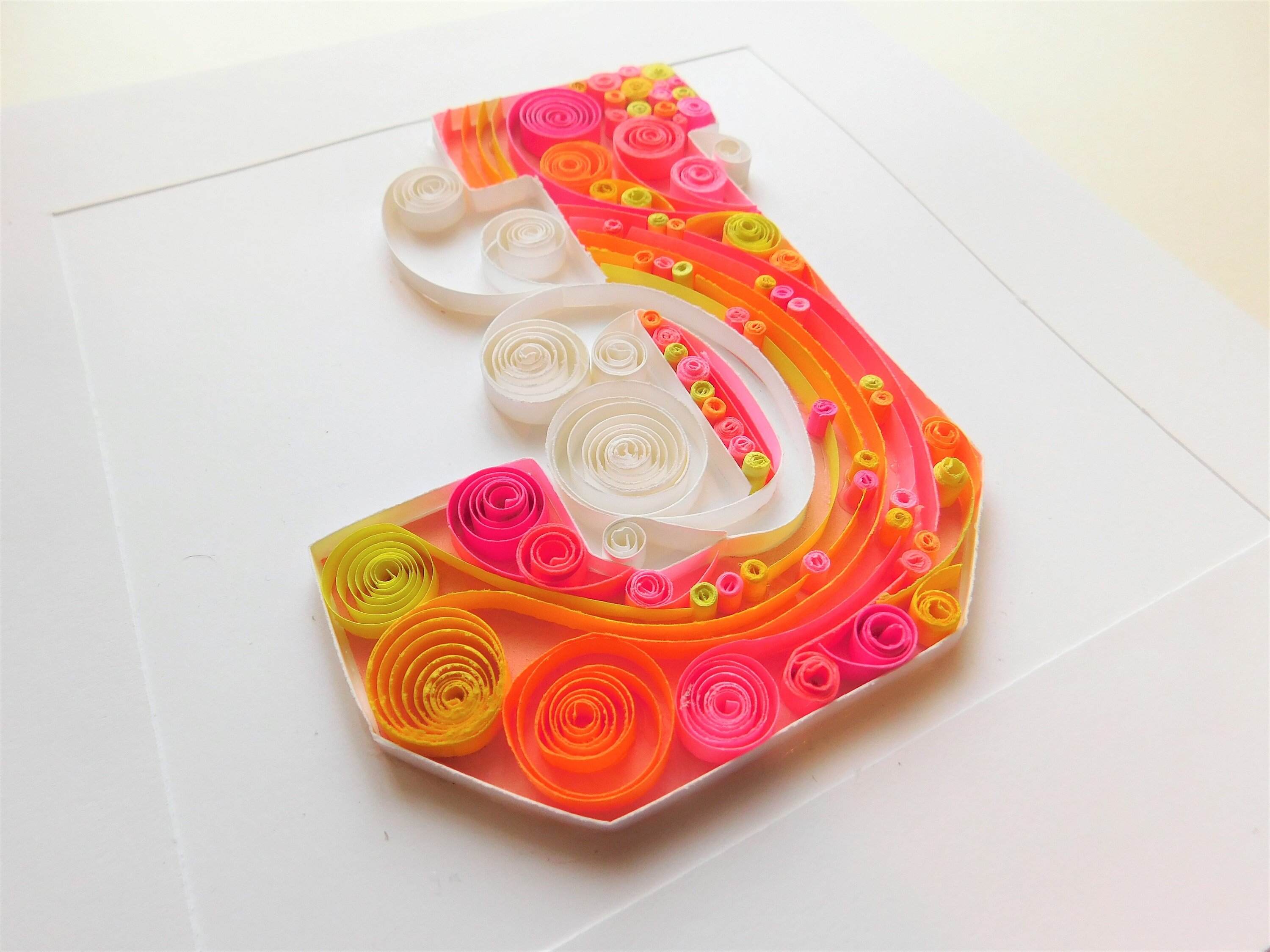 Custom Monogram Quilled Art on Cardstock | Etsy