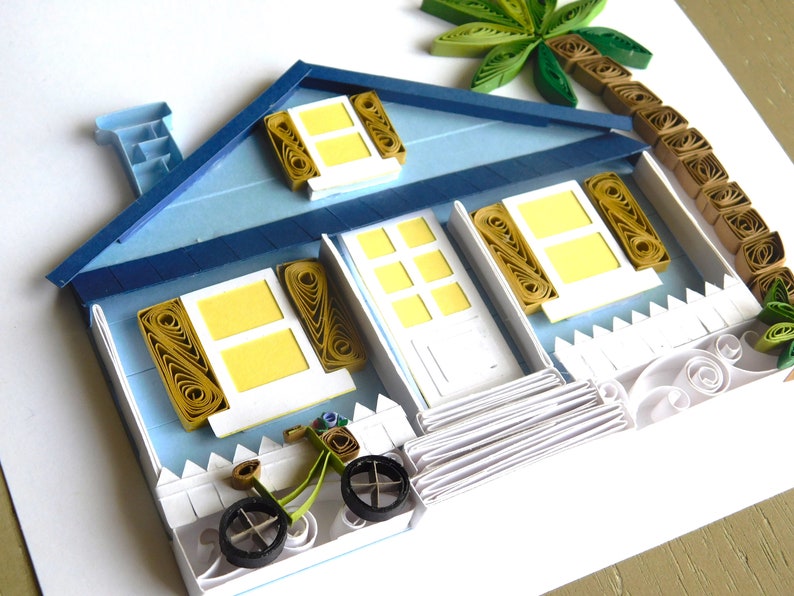 Beach House Quilled Art - Etsy