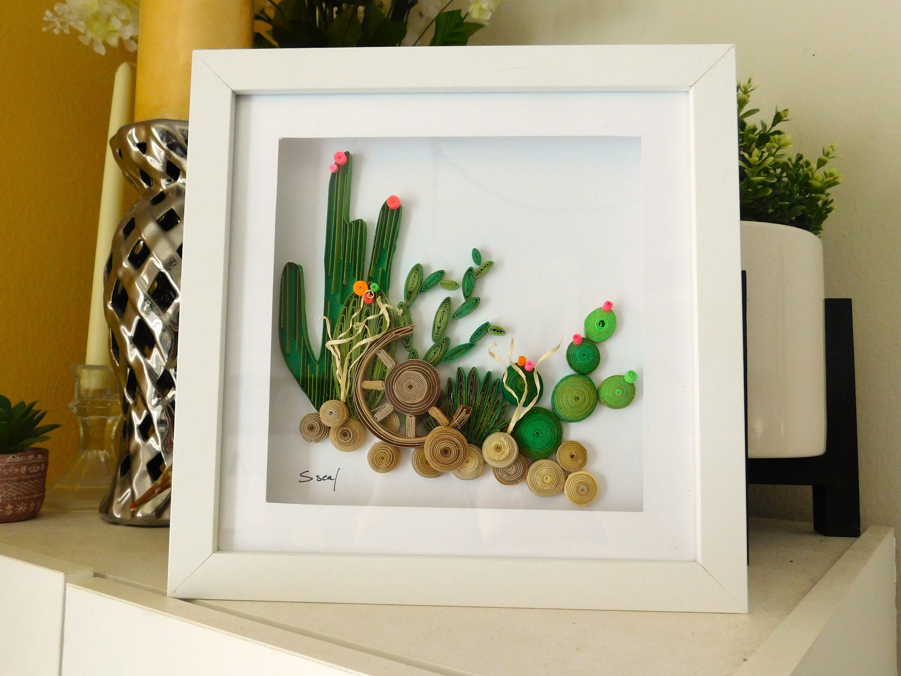 South West Desert Scene/quilled Art - Etsy