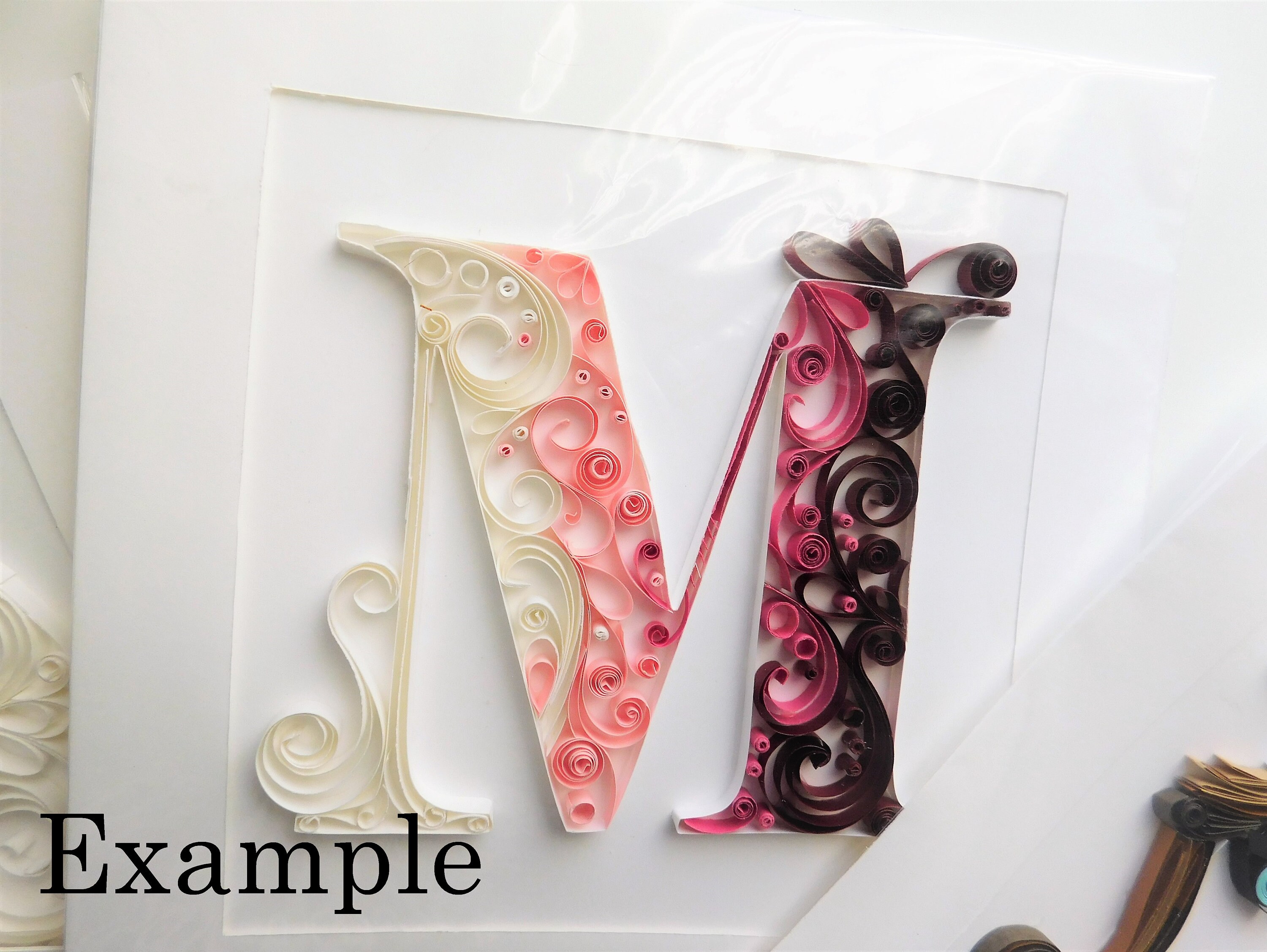 Custom Monogram Quilled Art on Cardstock | Etsy