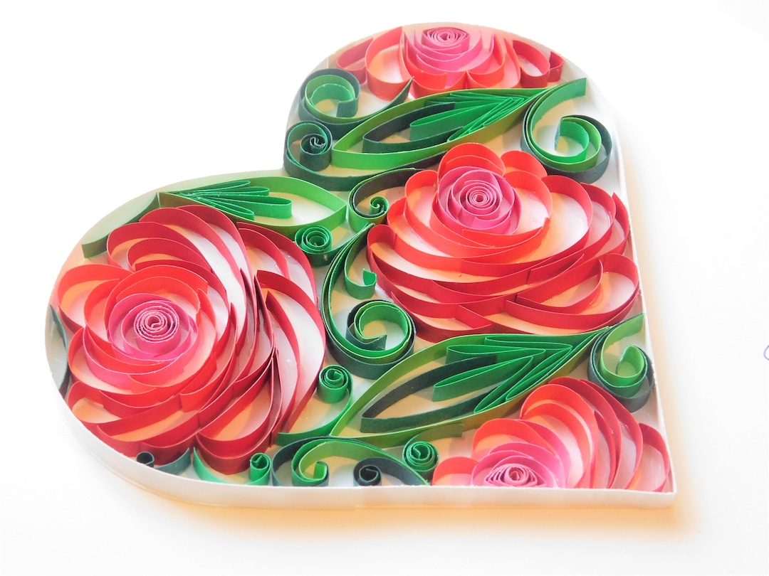 Rose in Heart-signature Artwork-valentines - Etsy