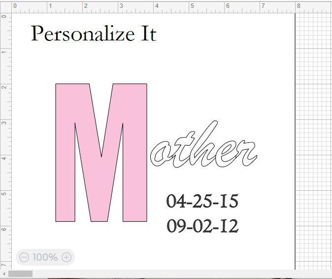 Mother Monogram M With Metallic Lettering/quilled Art - Etsy