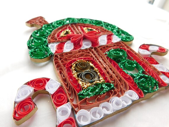 Quilled paper Christmas Ornament Gingerbread House | Etsy