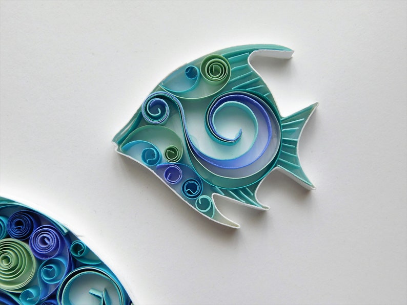 Blue Quilled Fish-signature Artwork - Etsy