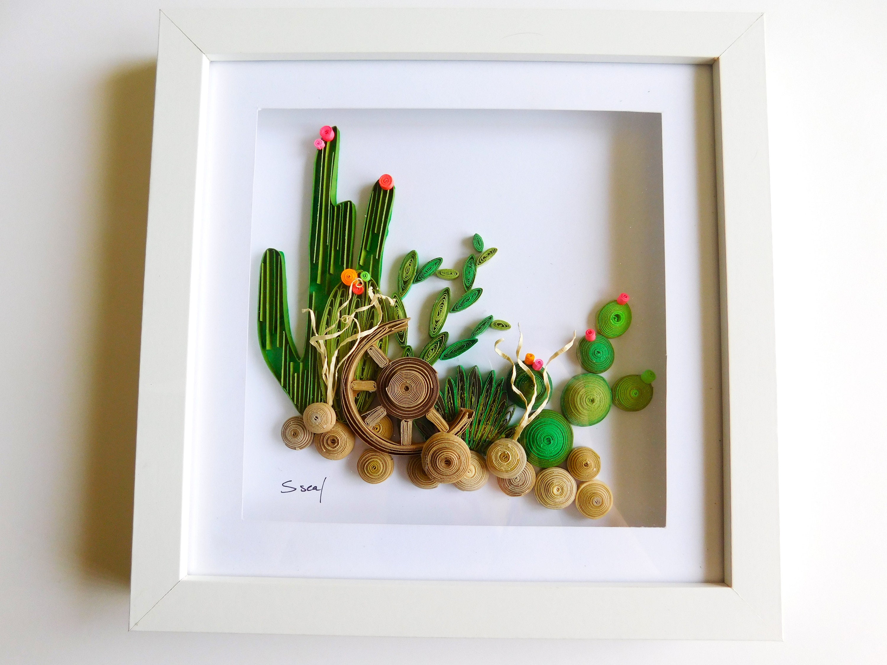 South West Desert Scene/quilled Art - Etsy