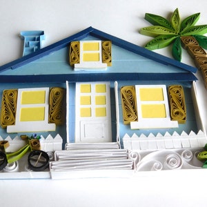 Beach House Quilled Art - Etsy