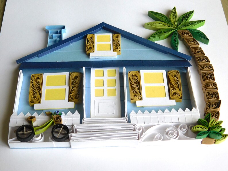 Beach House Quilled Art - Etsy