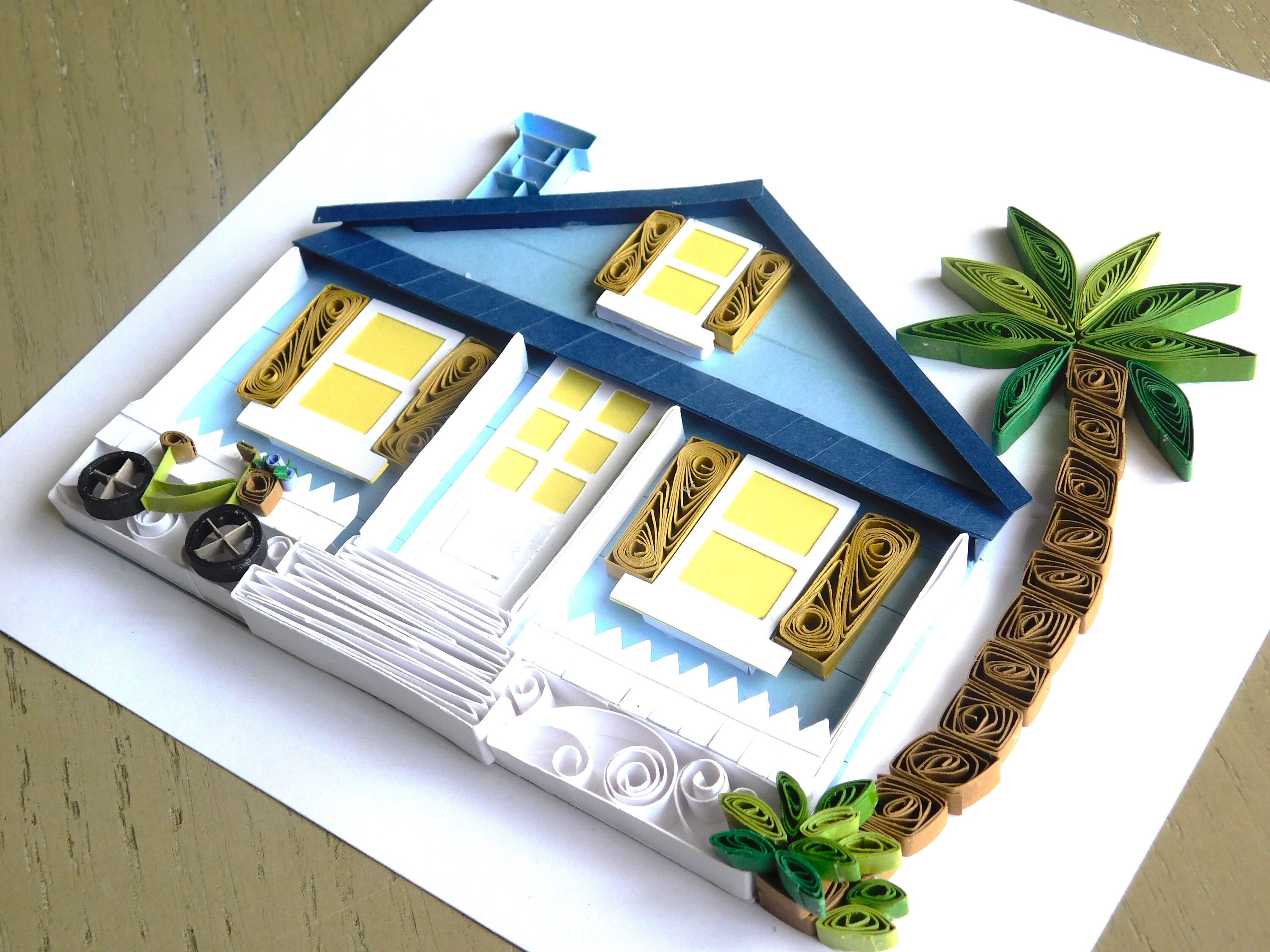 Beach House Quilled Art - Etsy