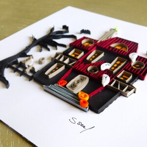 Haunted House Quilled Art - Etsy