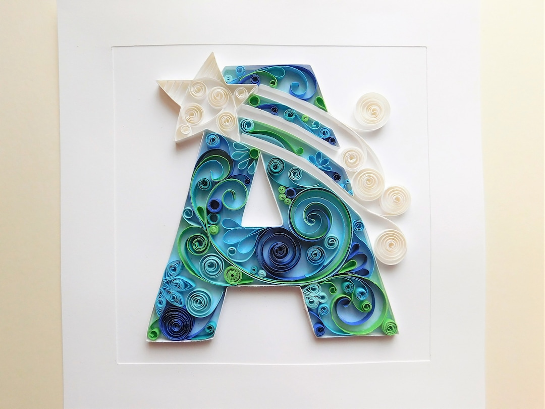 Custom Monogram Quilled Art on Cardstock - Etsy