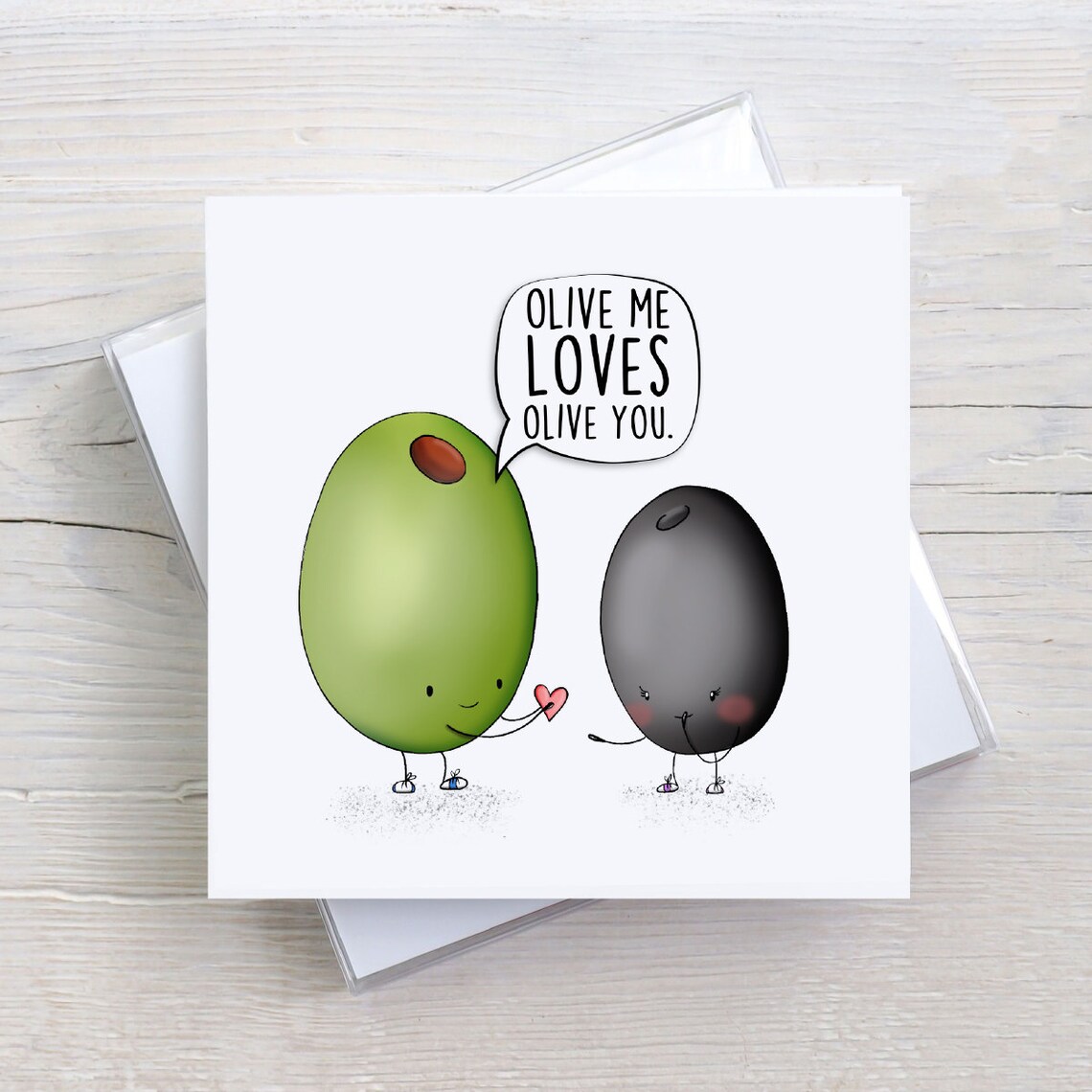 Olive You Card Valentines Day Cards Valentines Day Card Pun - Etsy