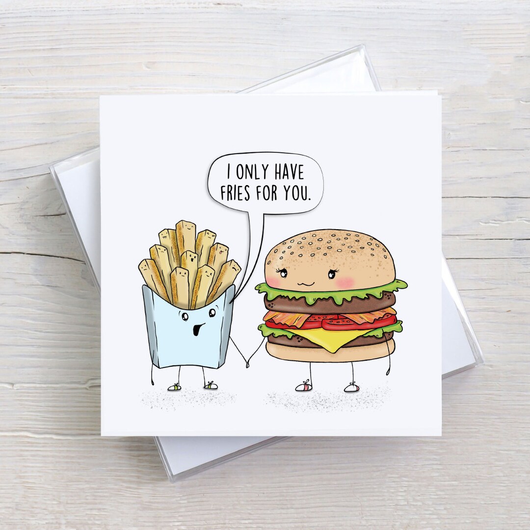 Fries Card, Valentines Day Cards, Valentines Day Card, Pun Cards, Funny ...