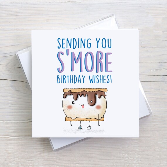Smore Birthday Card Happy Birthday Card Kids Birthday Card | Etsy
