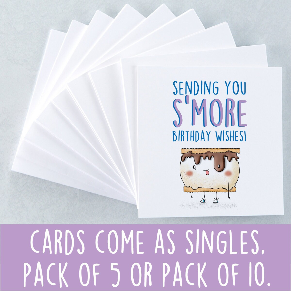 Smore Birthday Card, Happy Birthday Card, Kids Birthday Card, Funny ...