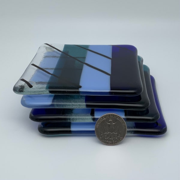 Fused Glass Coasters Etsy