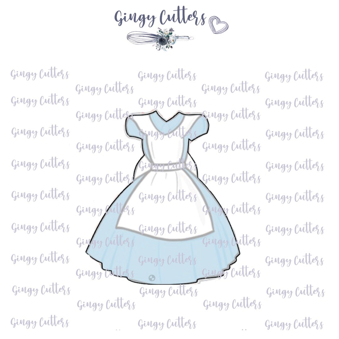 Alice in Wonderland Dress Cookie Cutter Fondant Cutter Biscuit Cutter ...