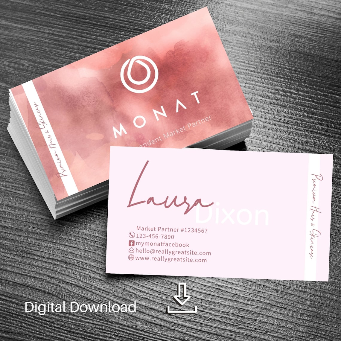 Monat Business Card Design, Business Card Design, Printable Business ...