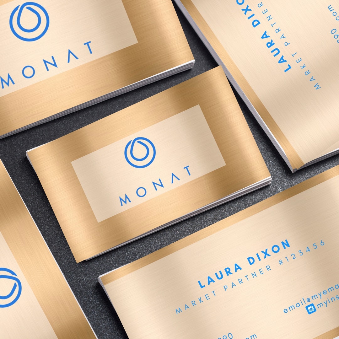 Monat Business Card Design, Business Card Design, Printable Business ...