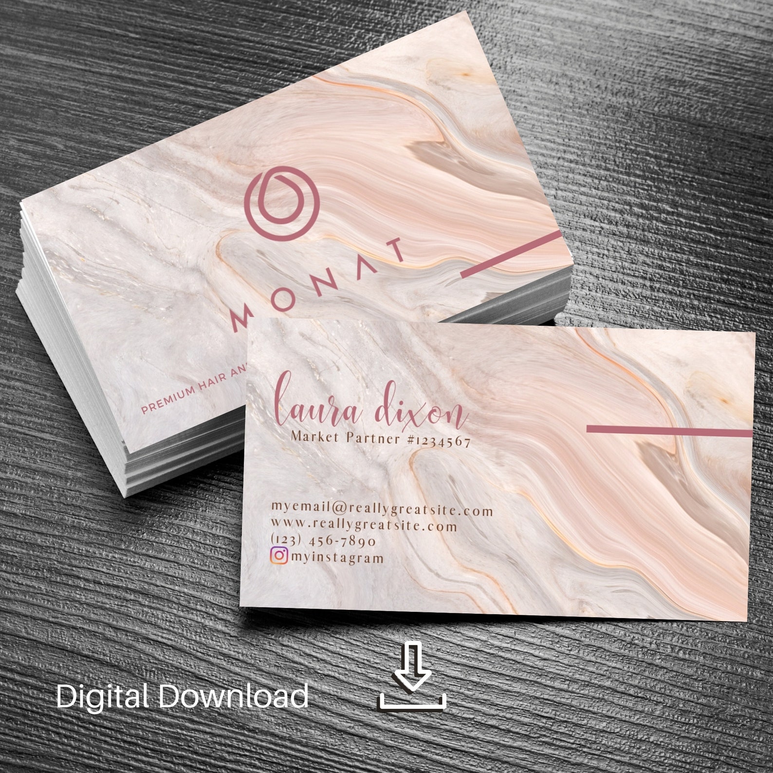Monat Business Card Design, Business Card Design, Printable Business ...