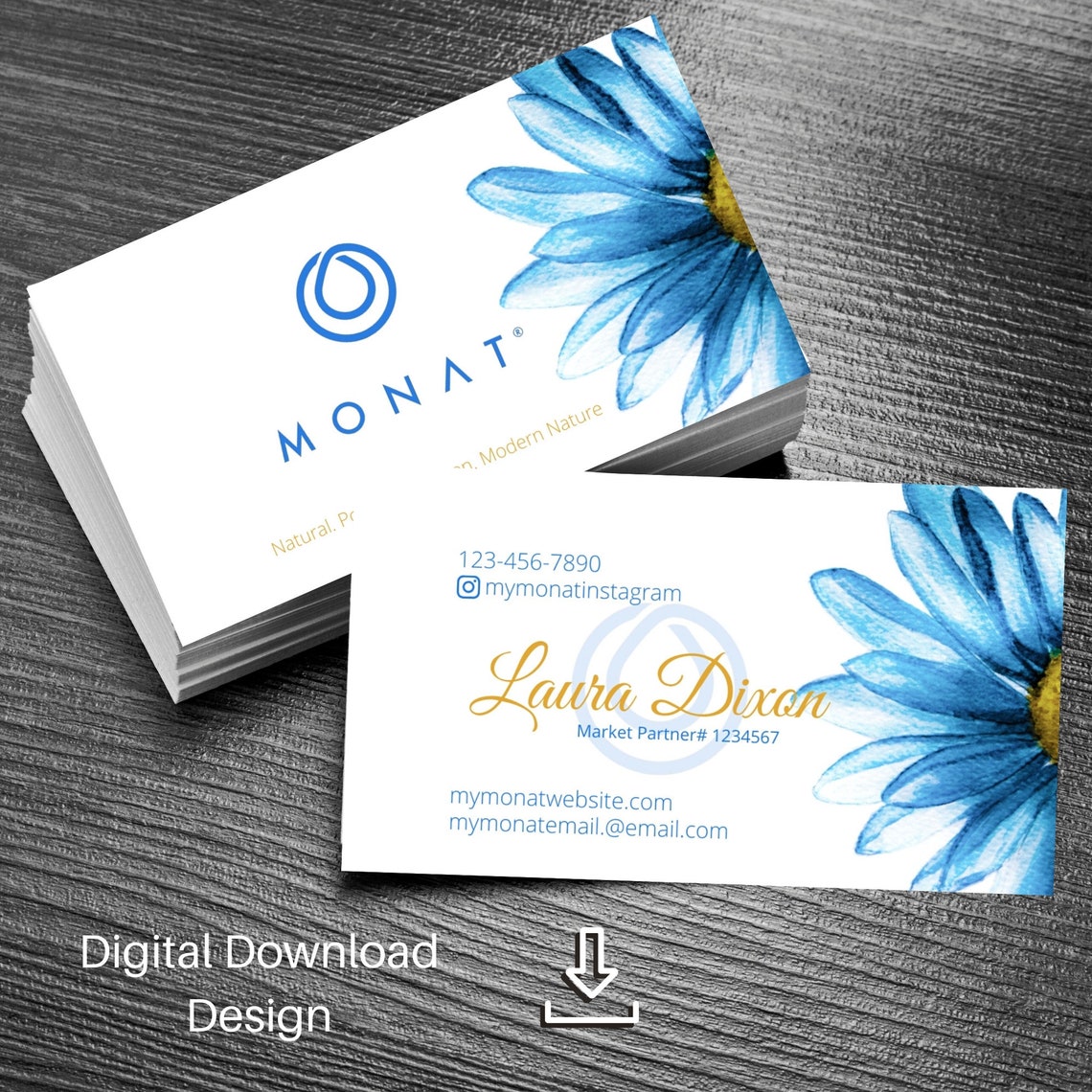Monat Business Card Design, Business Card Design, Printable Business ...