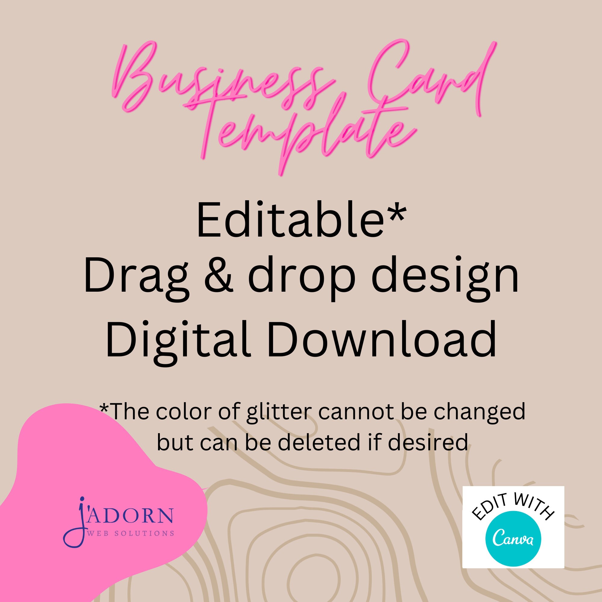 DIY Editable Business Card Design, Nail Tech Artist Business Card ...