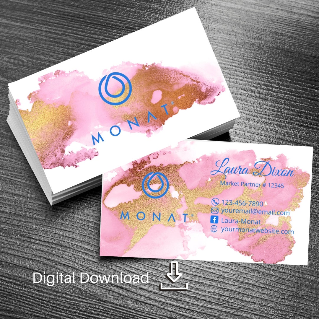 Monat Business Card Design, Business Card Design, Printable Business ...