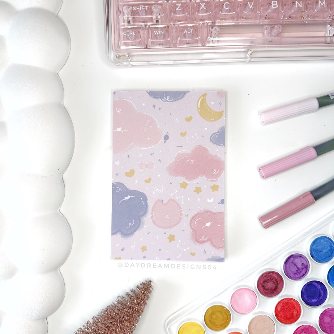 Cozy Galaxy Notepad | Aesthetic Cute Memo Pad - Etsy