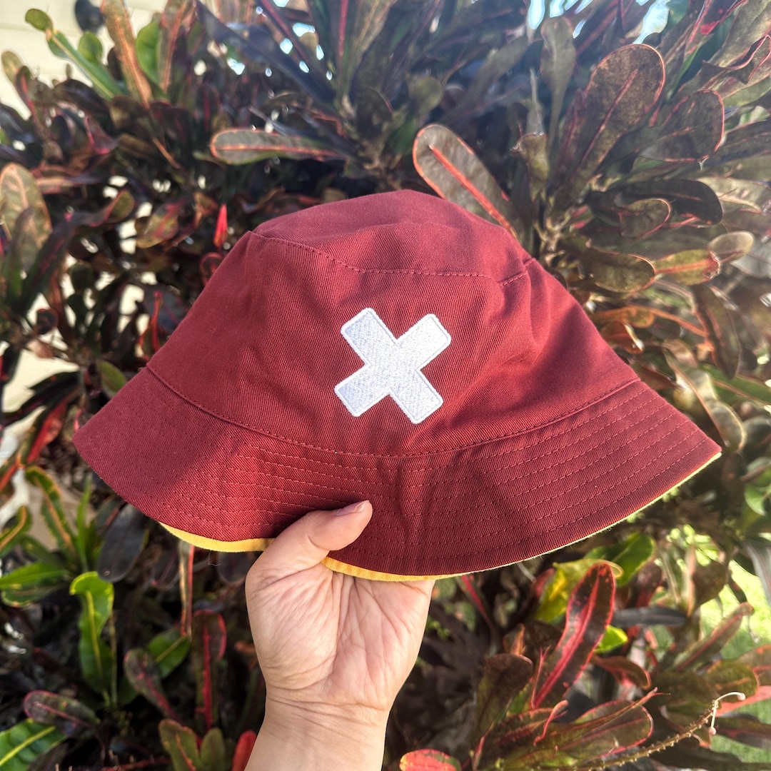 Reversible Embroidered Bucket Hat | Anime Pirate Cotton Hat - Etsy