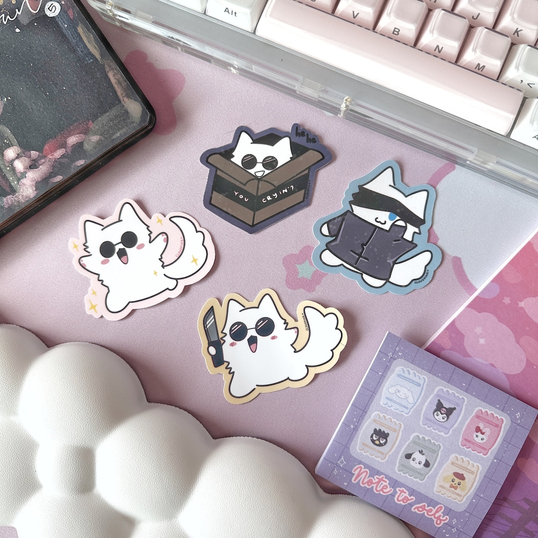 Gojo Cat Sticker Waterproof Drink Sticker Aesthetic Anime Stickers ...